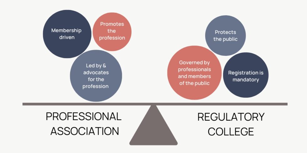 The Role of a Health Regulatory College versus a Professional ...